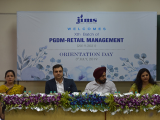 Orientation Programme of PGDM Retail Management Xth Batch (2019-21) | JIMS Rohini